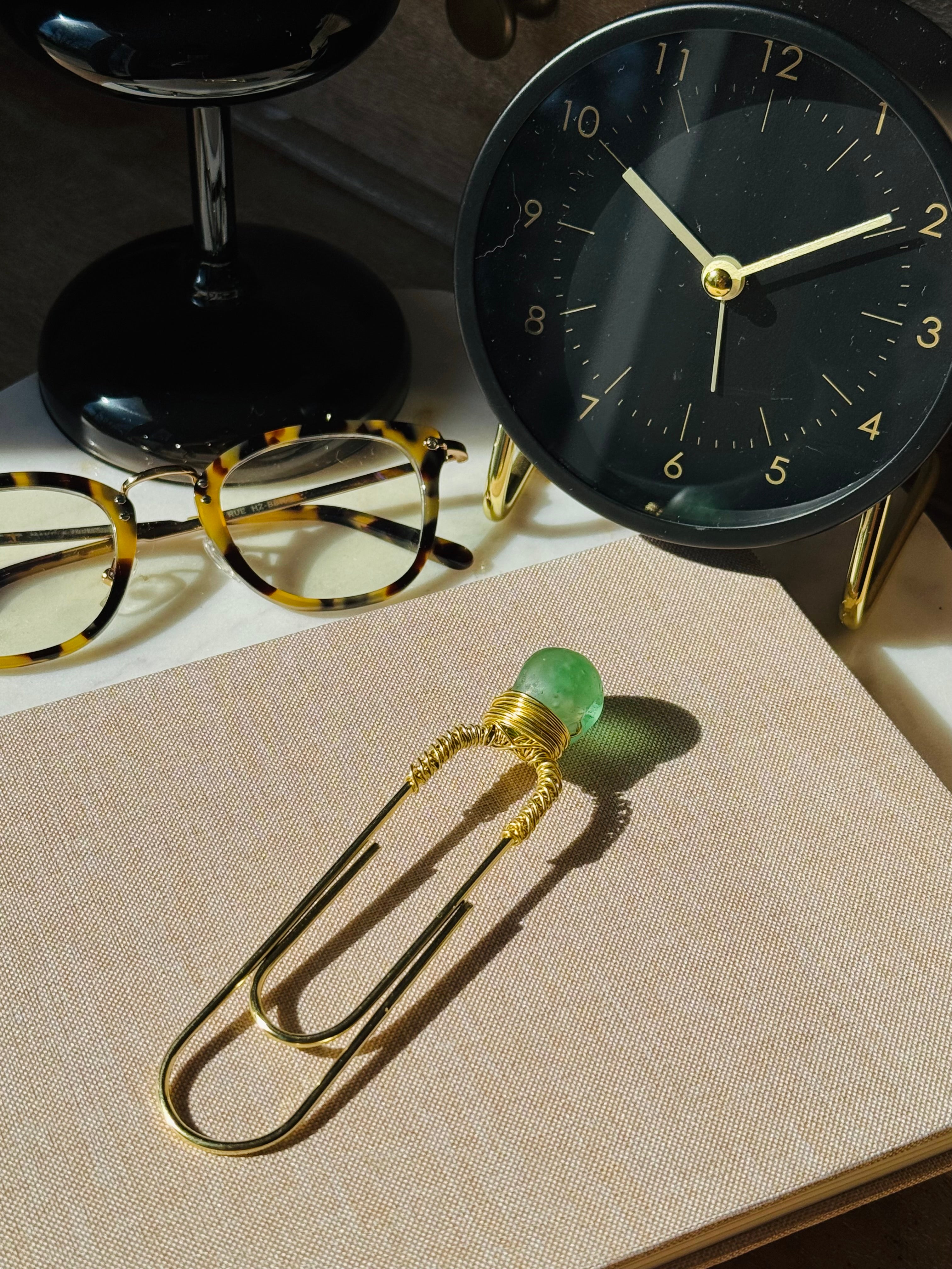 Sage Seaglass Jumbo Paperclip – Krafted by Koko