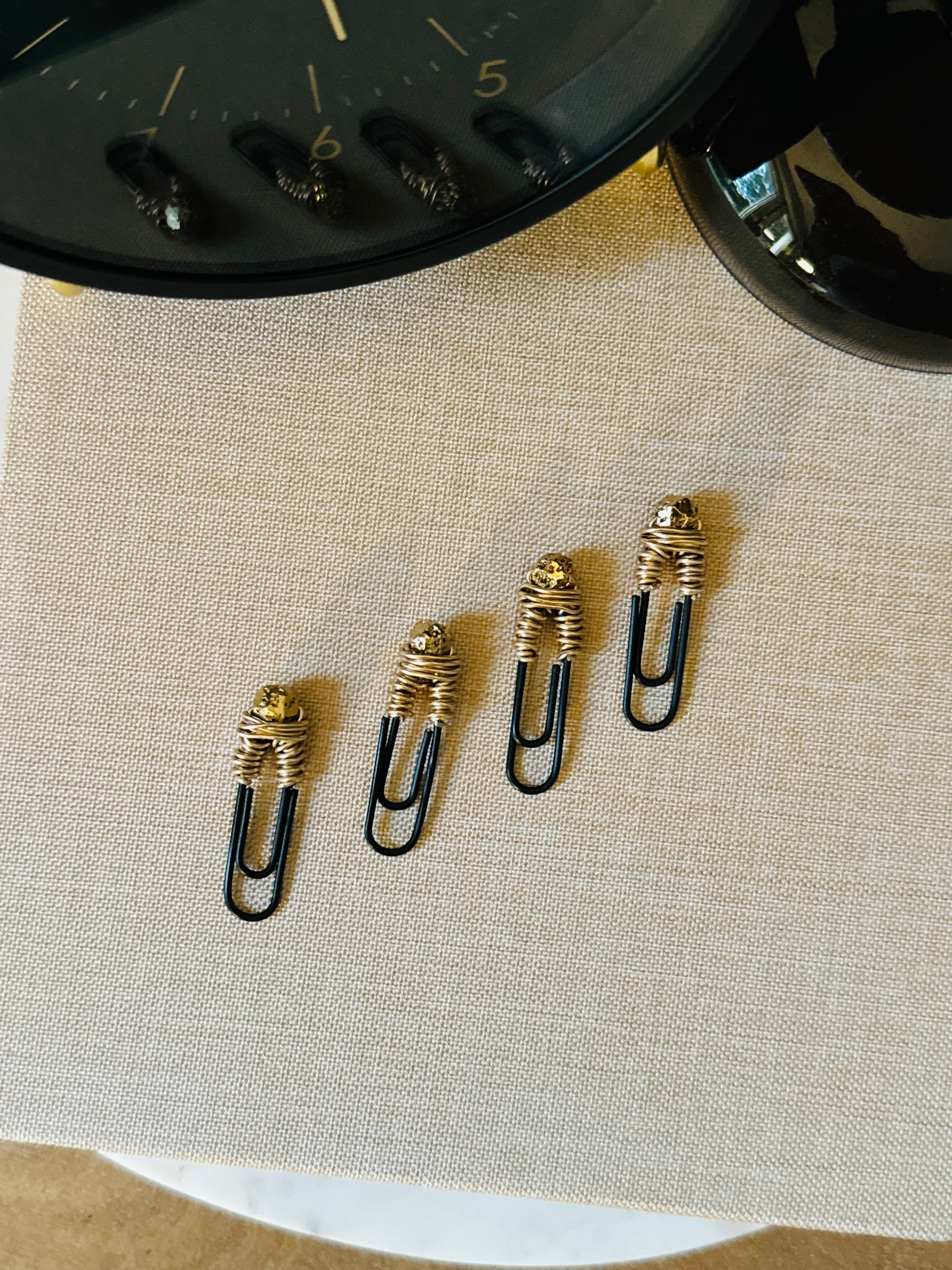 Golden Nugget Black Paperclip 4pk – Krafted by Koko